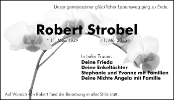 Traueranzeigen von Robert Strobel | trauer.nn.de