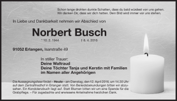 Traueranzeigen von Norbert Busch | trauer.nn.de
