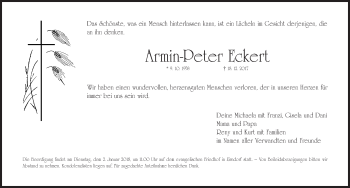 Traueranzeigen von Armin-Peter Eckert | trauer.nn.de