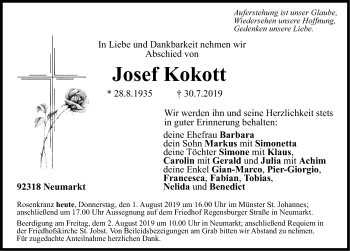 Traueranzeigen von Josef Kokott | trauer.nn.de